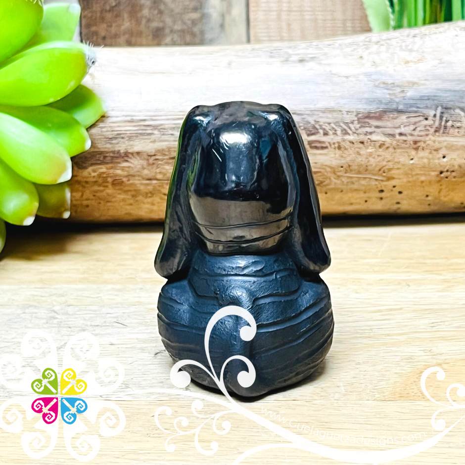 Mini Bloodhound Puppy Black Clay Figure - Barro Negro Oaxaca ...