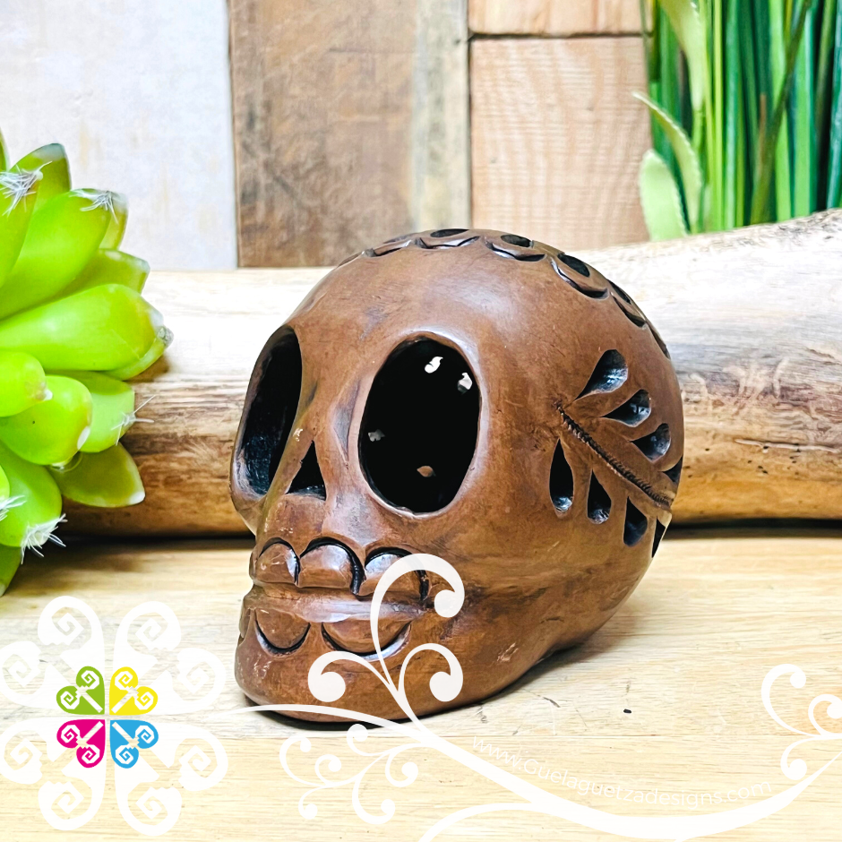 Small Calado Skull - Barro Cafe Oaxaca – Guelaguetza Designs