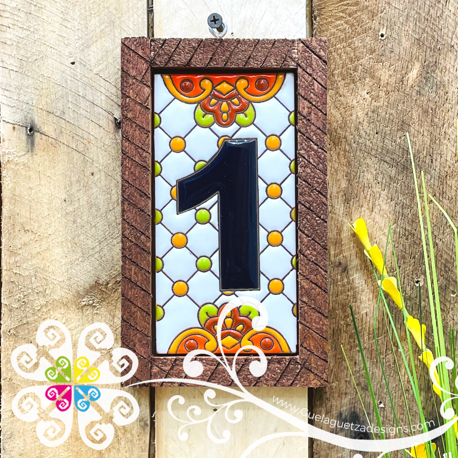 Wood Frame for Mexican Number Tiles - Home Decor – Guelaguetza Designs
