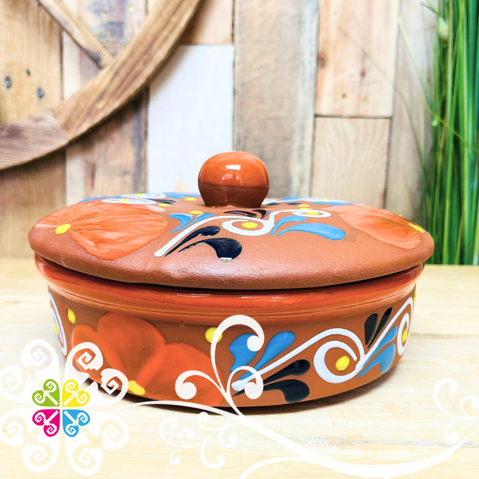Tortillero de Barro Natural - Barro Mexicano – Guelaguetza Designs