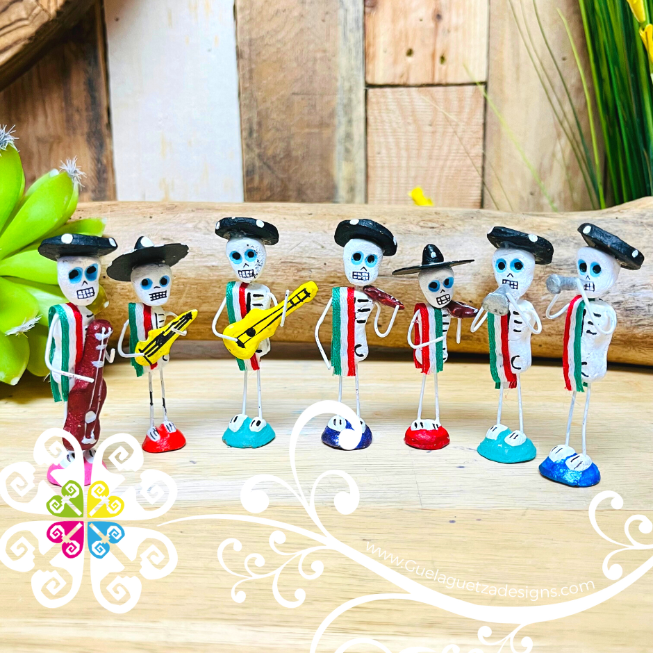 Mini Banda Mariachi Alto - Day of the Dead Figures – Guelaguetza Designs
