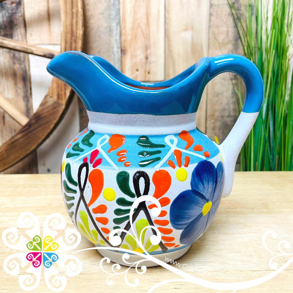 Small Engobe Clay Pitcher - Jarro – Guelaguetza Designs