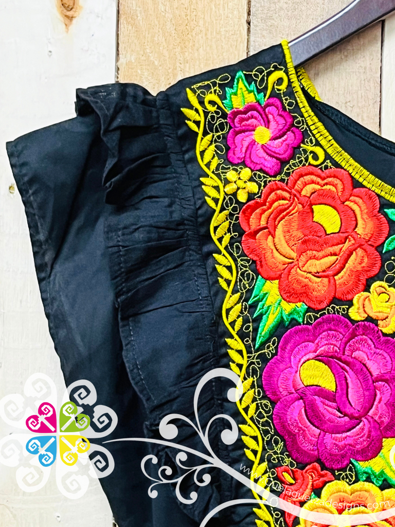 Black Tehuana Bonita Dress – Guelaguetza Designs