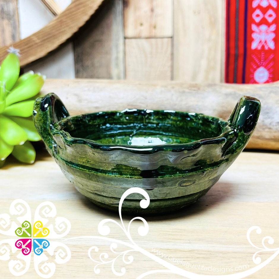 Small Clay Cazuelita - Barro Vidriado Oaxaca – Guelaguetza Designs