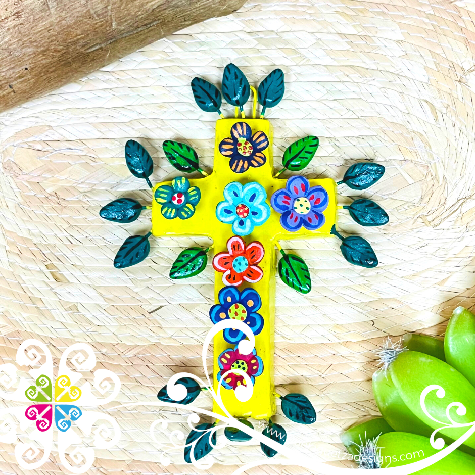 Small Cruz Arbol de la Vida - Barro Cocido – Guelaguetza Designs