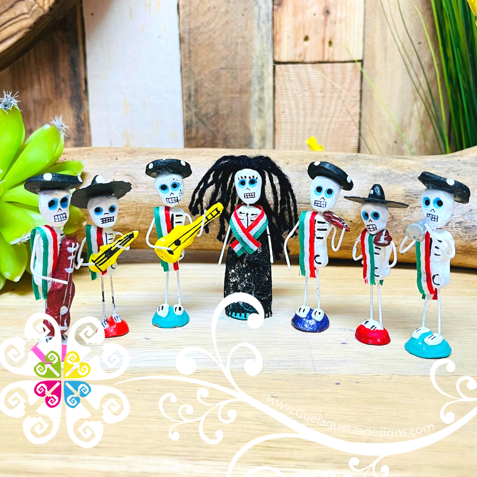 Mini Banda Mariachi Alto - Day of the Dead Figures – Guelaguetza Designs