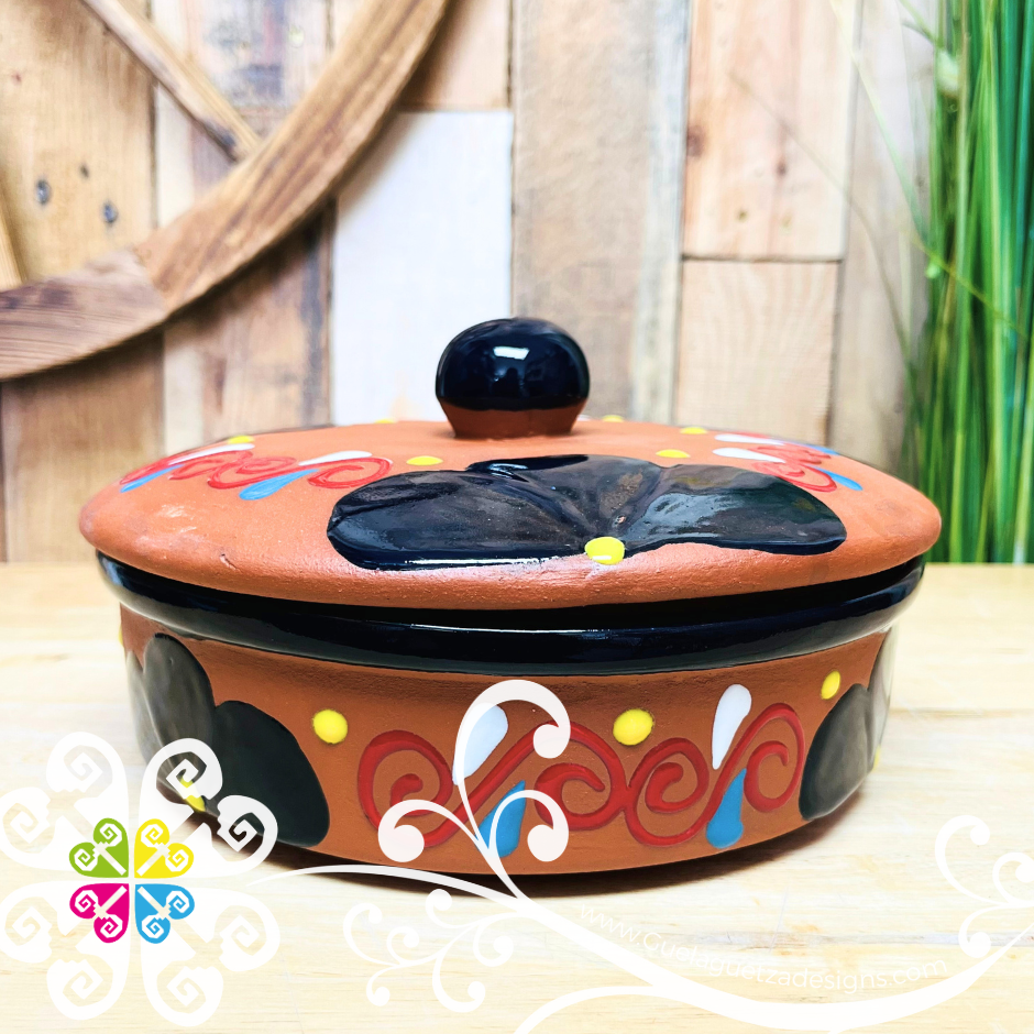 Tortillero de Barro Natural - Barro Mexicano – Guelaguetza Designs
