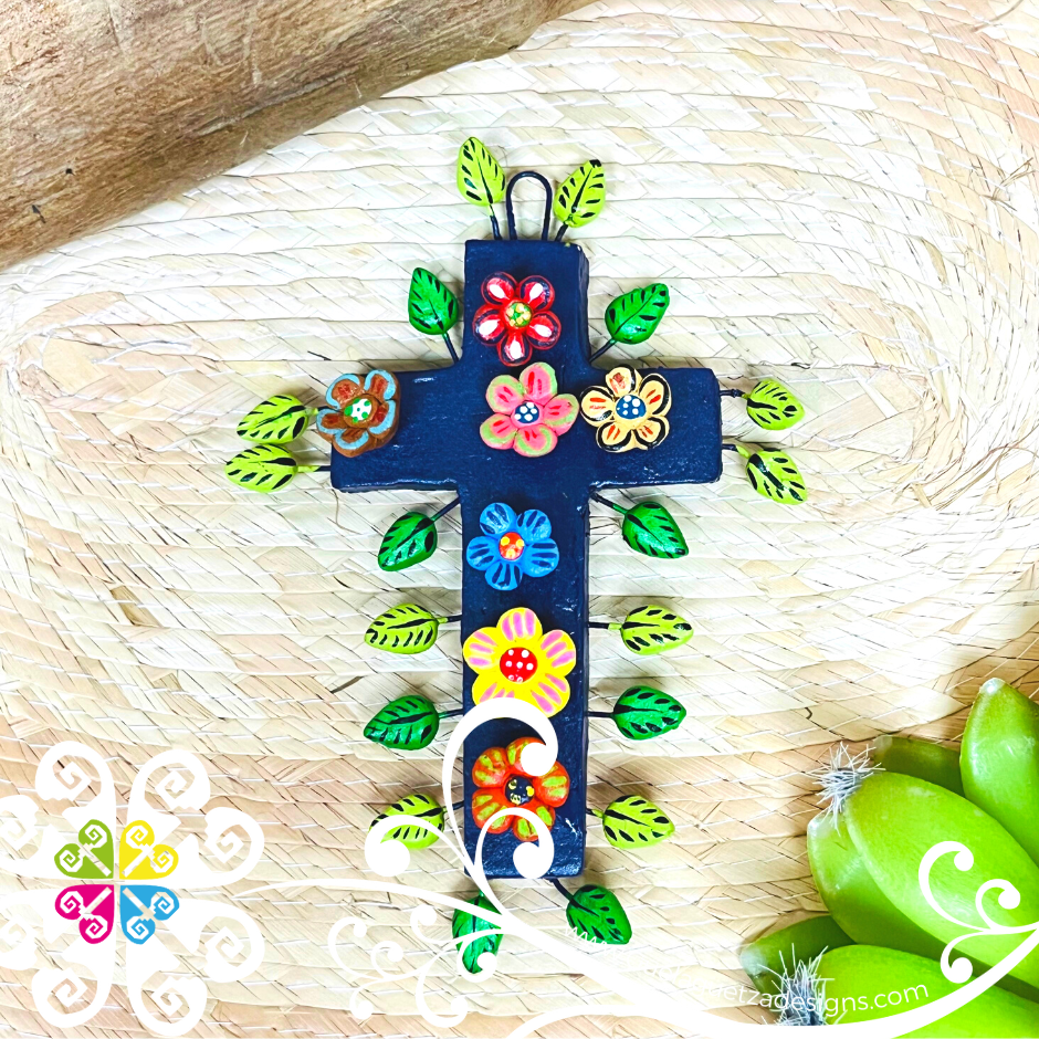 Small Cruz Arbol de la Vida - Barro Cocido – Guelaguetza Designs