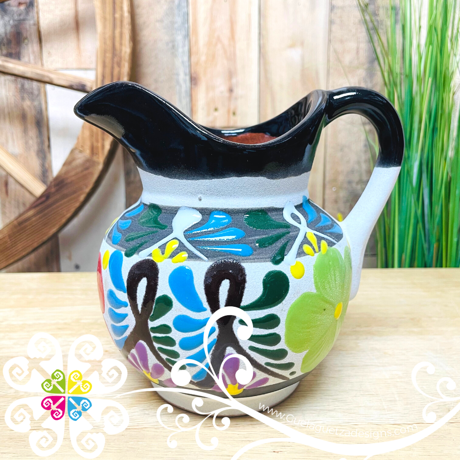Small Engobe Clay Pitcher - Jarro – Guelaguetza Designs