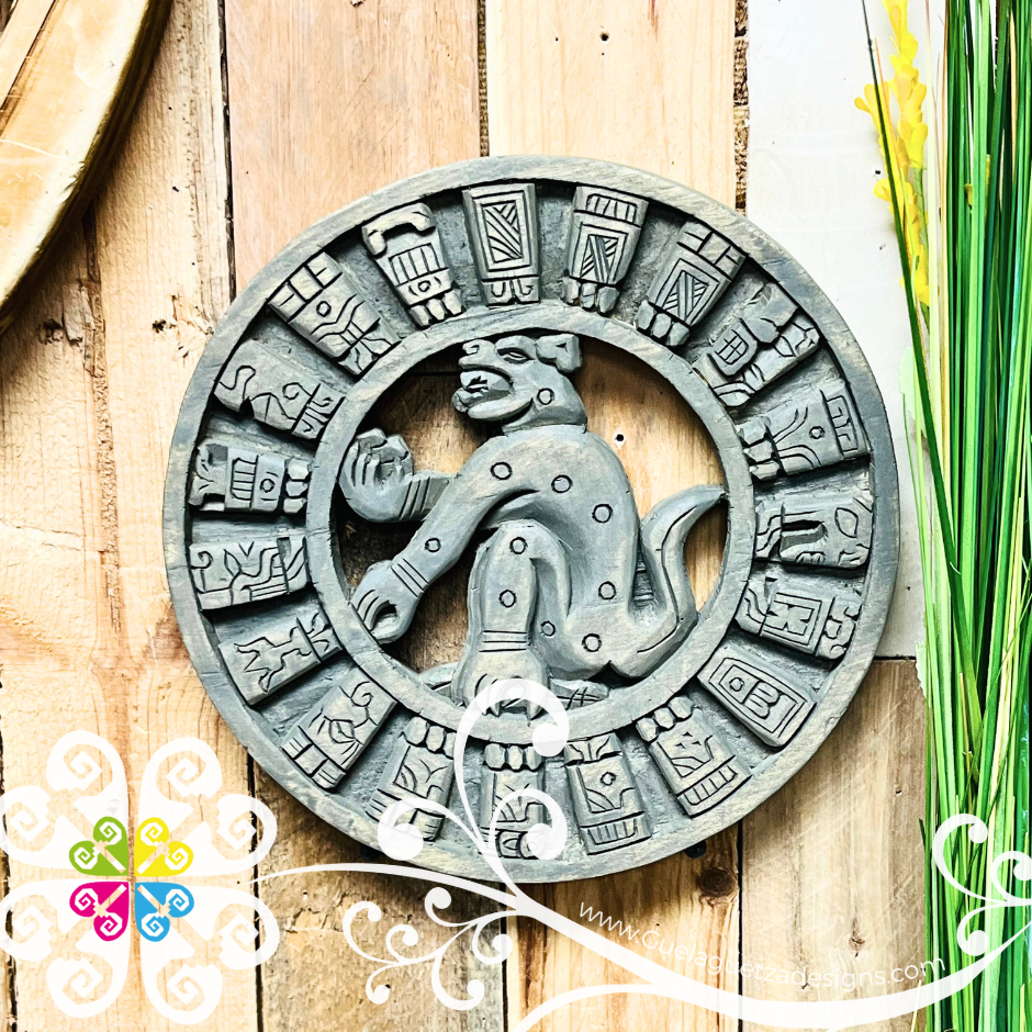Large Natural Hand Carve Mexican Calendars – Guelaguetza Designs