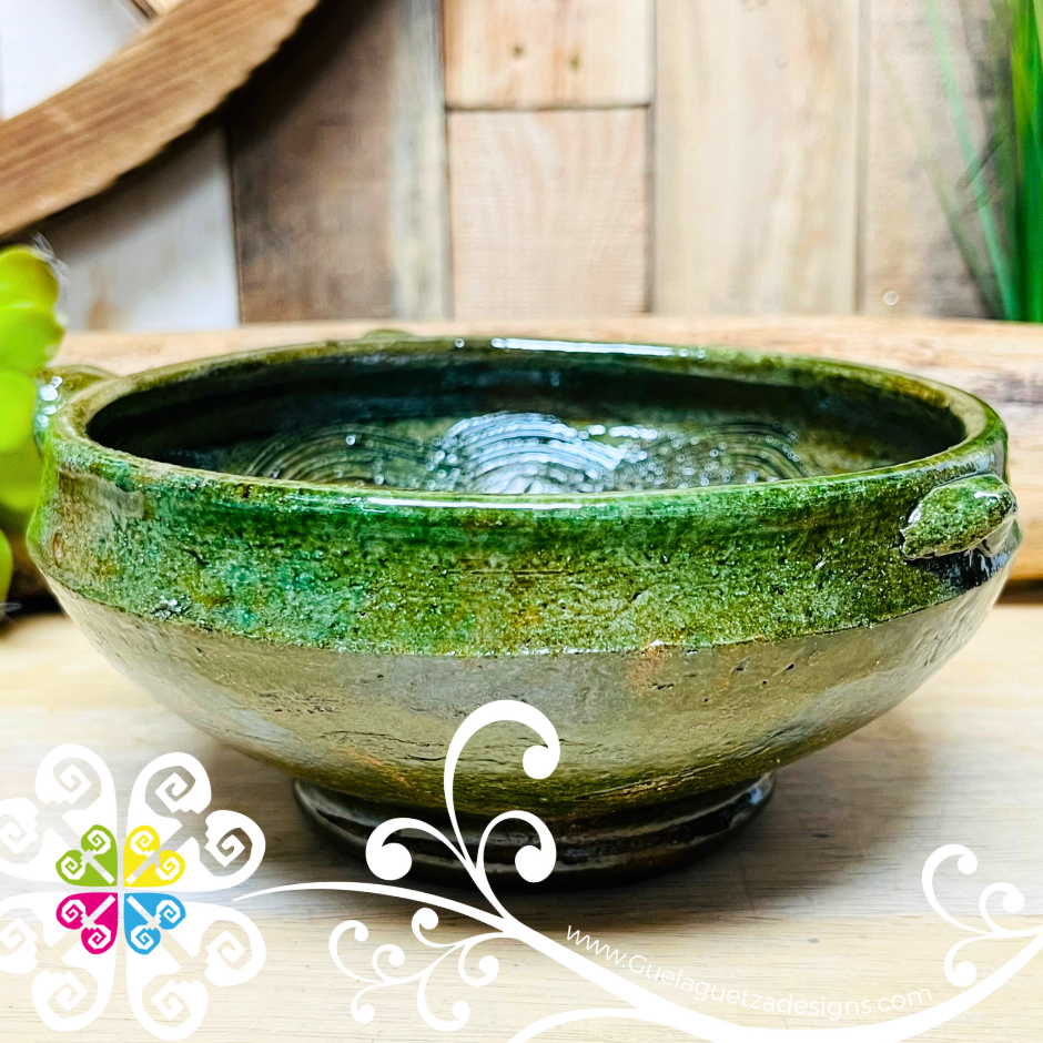 Large Molcajete Puerquito - Barro Vidriado Oaxaca – Guelaguetza Designs