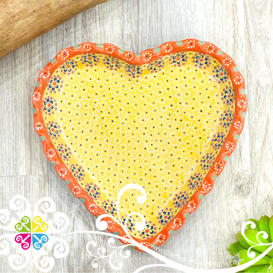 Corazon Capula Clay Fino Plate - Artisan Kitchen – Guelaguetza Designs