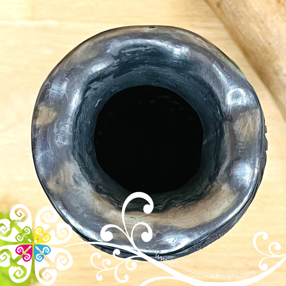 Tall Jumbo Clay Vase - Barro Negro Oaxaca – Guelaguetza Designs