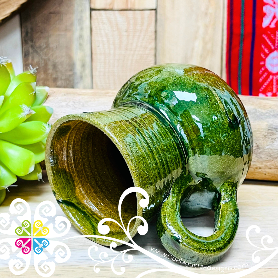 Set of 4 Jarrito Cafetero - Barro Vidriado Oaxaca – Guelaguetza Designs
