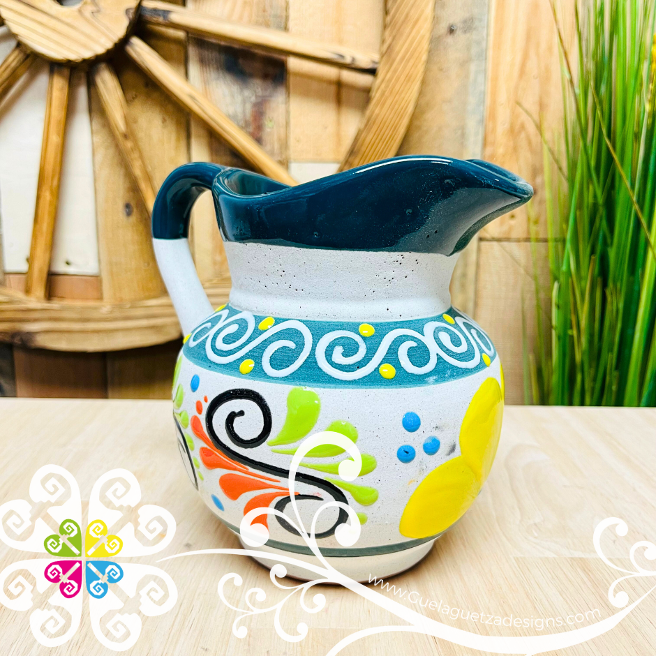 Small Engobe Clay Pitcher - Jarro – Guelaguetza Designs
