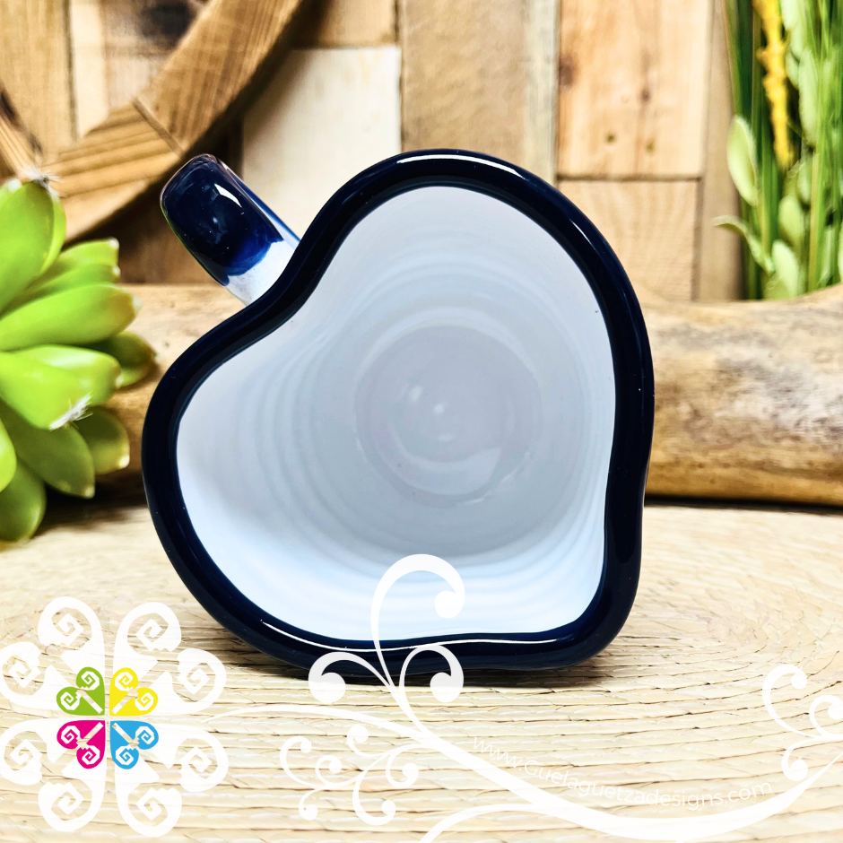 Small Navy Blue Corazon Talavera Mug - Talavera Home Decor ...