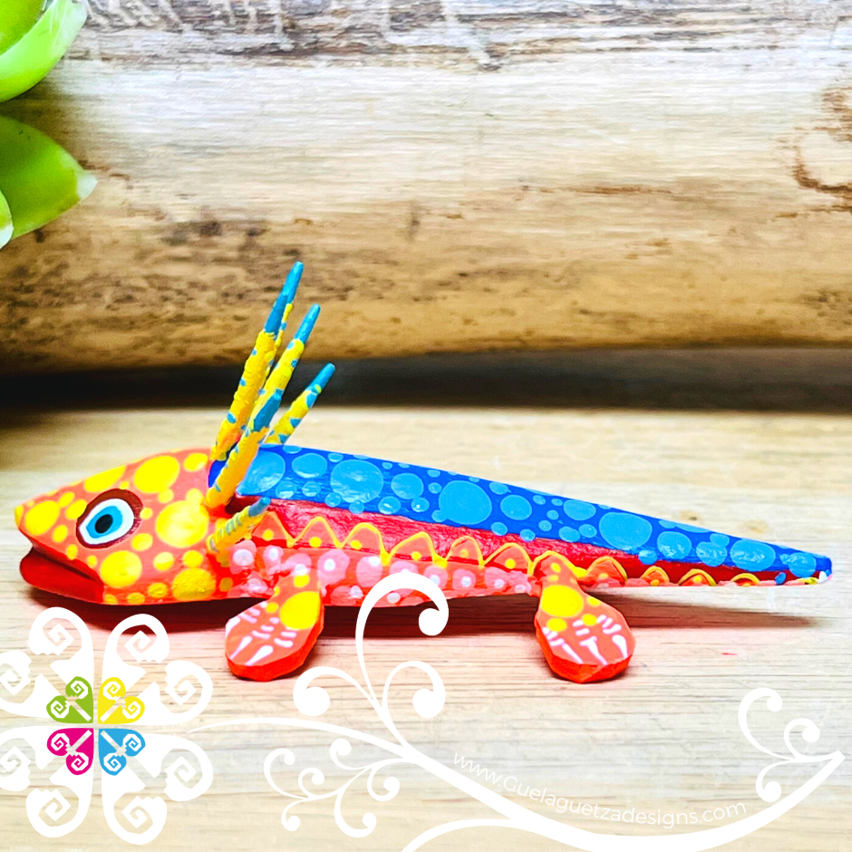 Small Lizard Alebrije Handcarve Wood Decoration Figure – Guelaguetza ...
