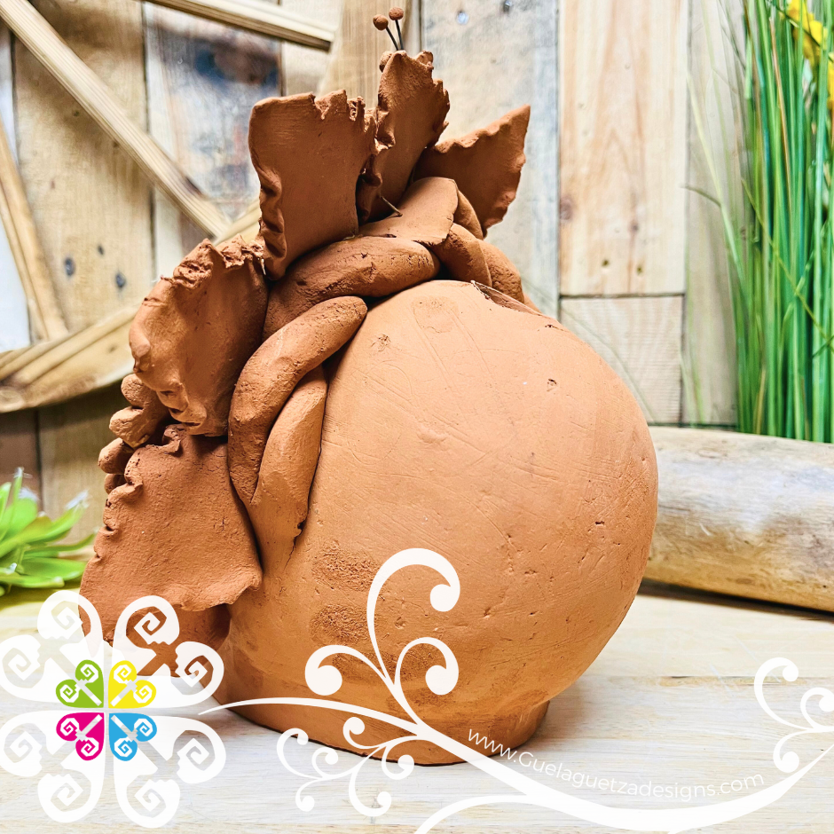 Large Sunflower Skull - Capula Clay Home – Guelaguetza Designs