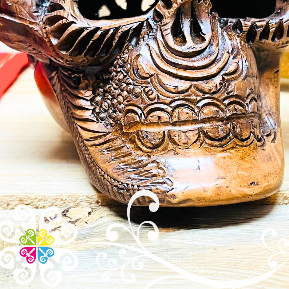 Large Frida Skull - Barro Café Oaxaca – Guelaguetza Designs