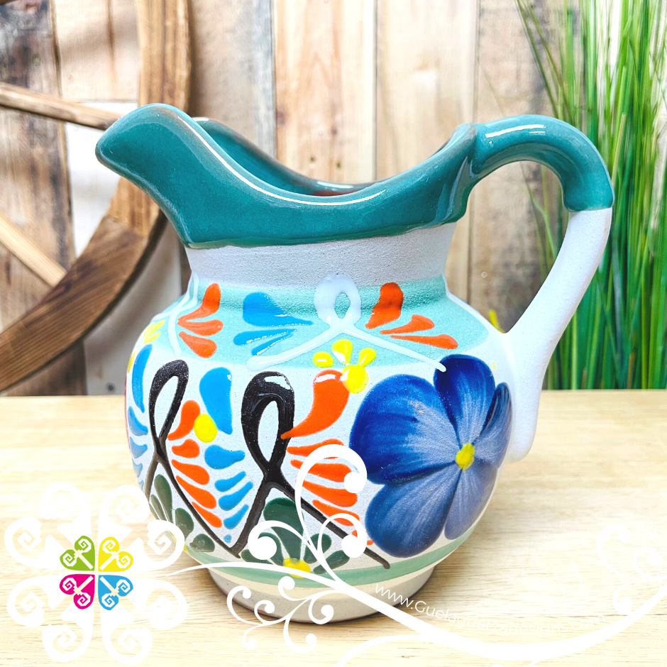Small Engobe Clay Pitcher - Jarro – Guelaguetza Designs