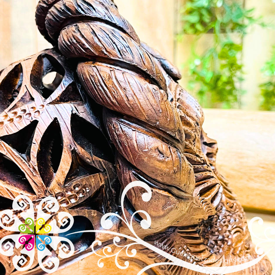 Large Frida Skull - Barro Café Oaxaca – Guelaguetza Designs