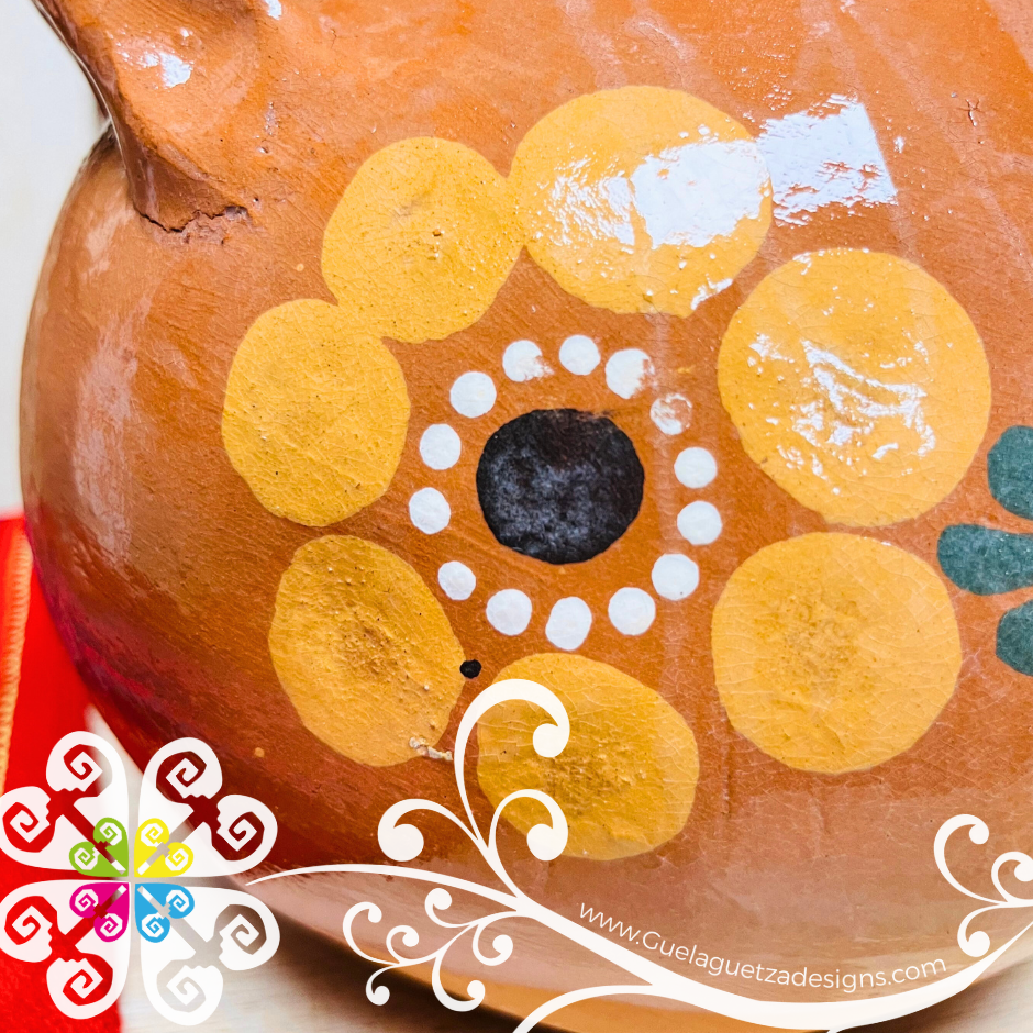 Small Olla de Barro Con Tapa Corona de Flores – Guelaguetza Designs