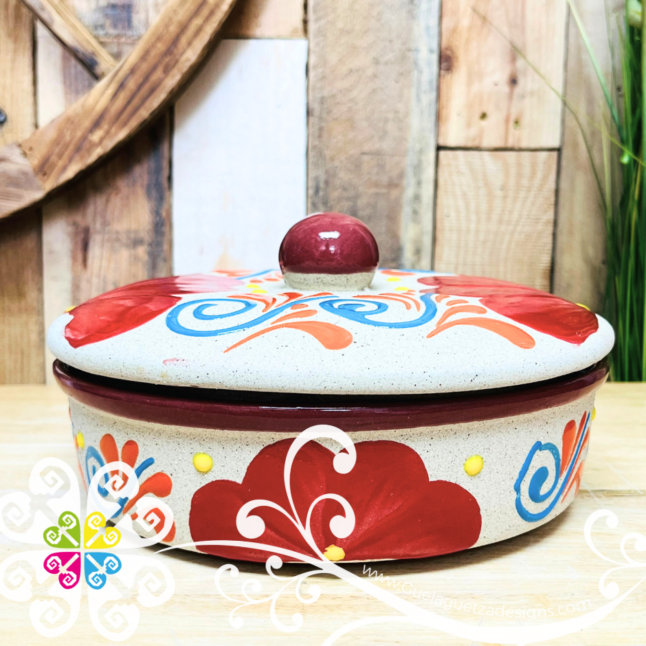 Tortillero de Barro Arrenoso - Barro Mexicano – Guelaguetza Designs