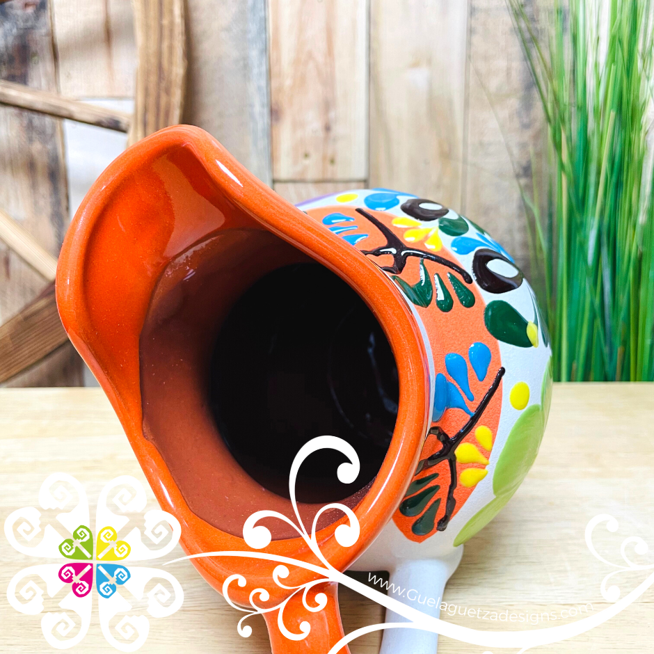 Small Engobe Clay Pitcher - Jarro – Guelaguetza Designs
