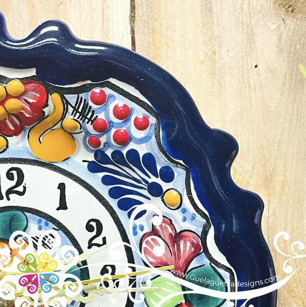 Talavera Clock - Talavera Home Décor – Guelaguetza Designs