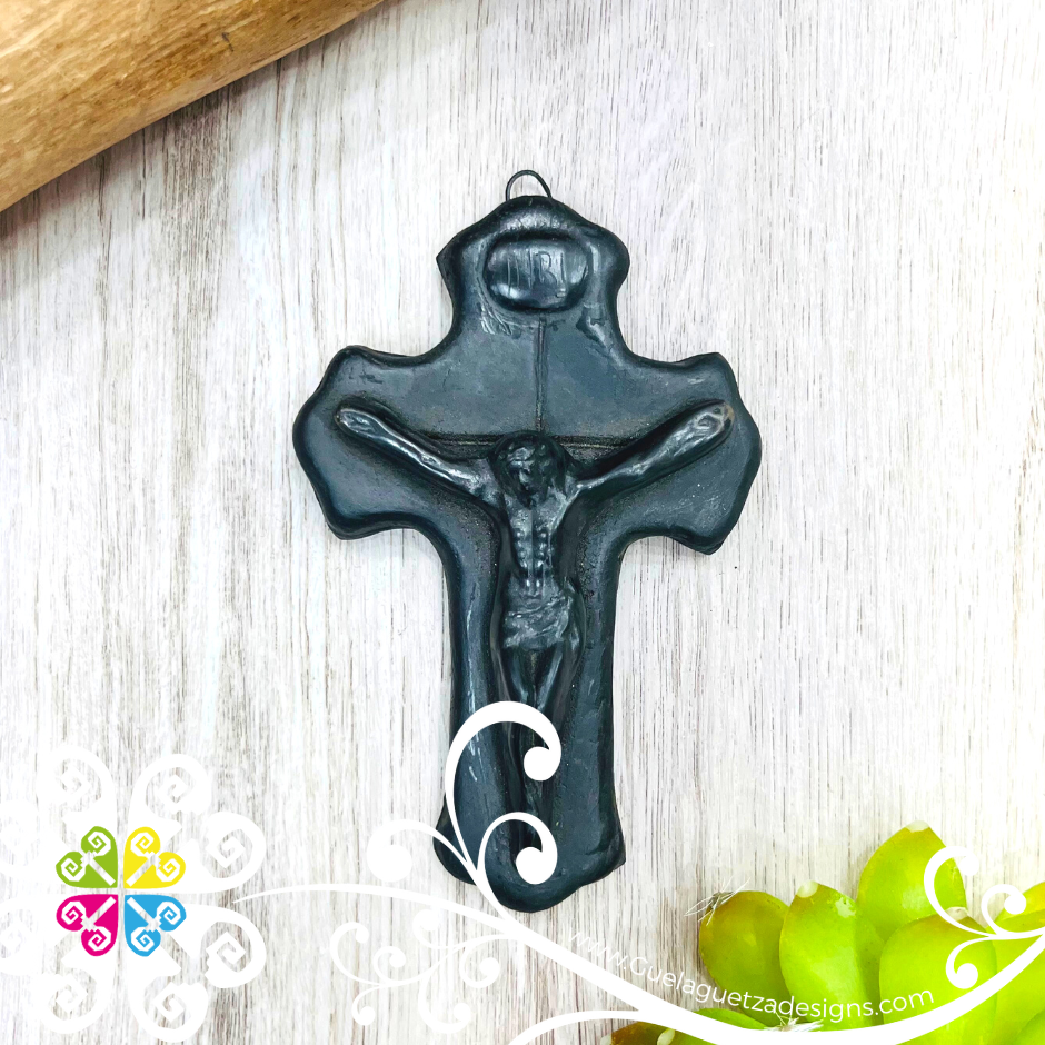 Jesus Clay Cross - Barro Negro Oaxaca – Guelaguetza Designs