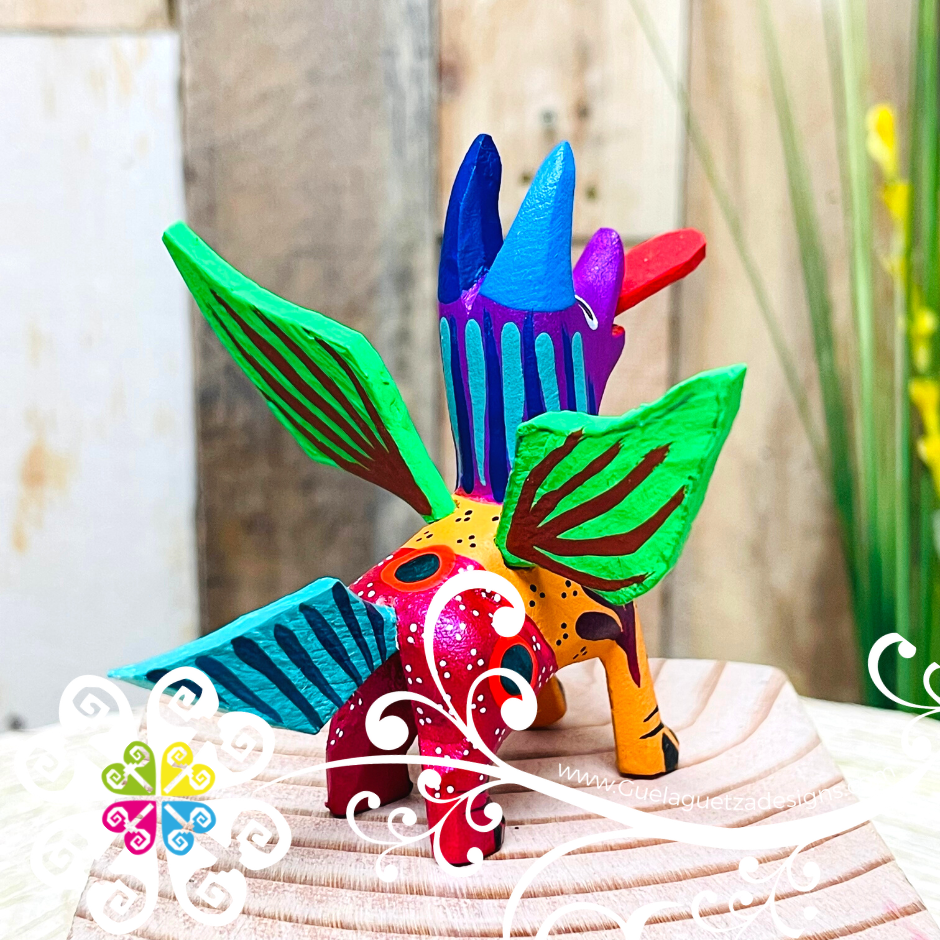 Small Dante Dog Alebrije Handcarve Wood Decoration Figure – Guelaguetza ...