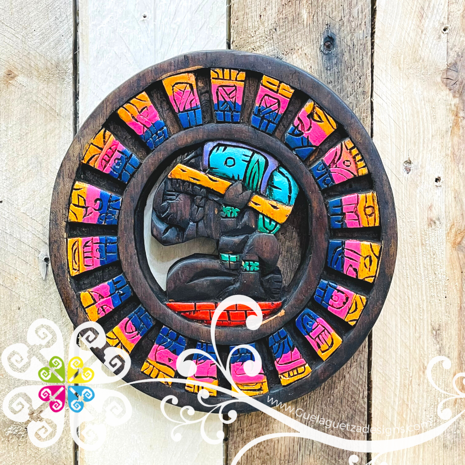 Small Hand Carve Mexican Calendars – Guelaguetza Designs