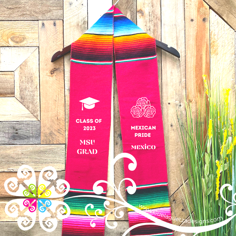Personalized Sarape Graduation Stole – Guelaguetza Designs