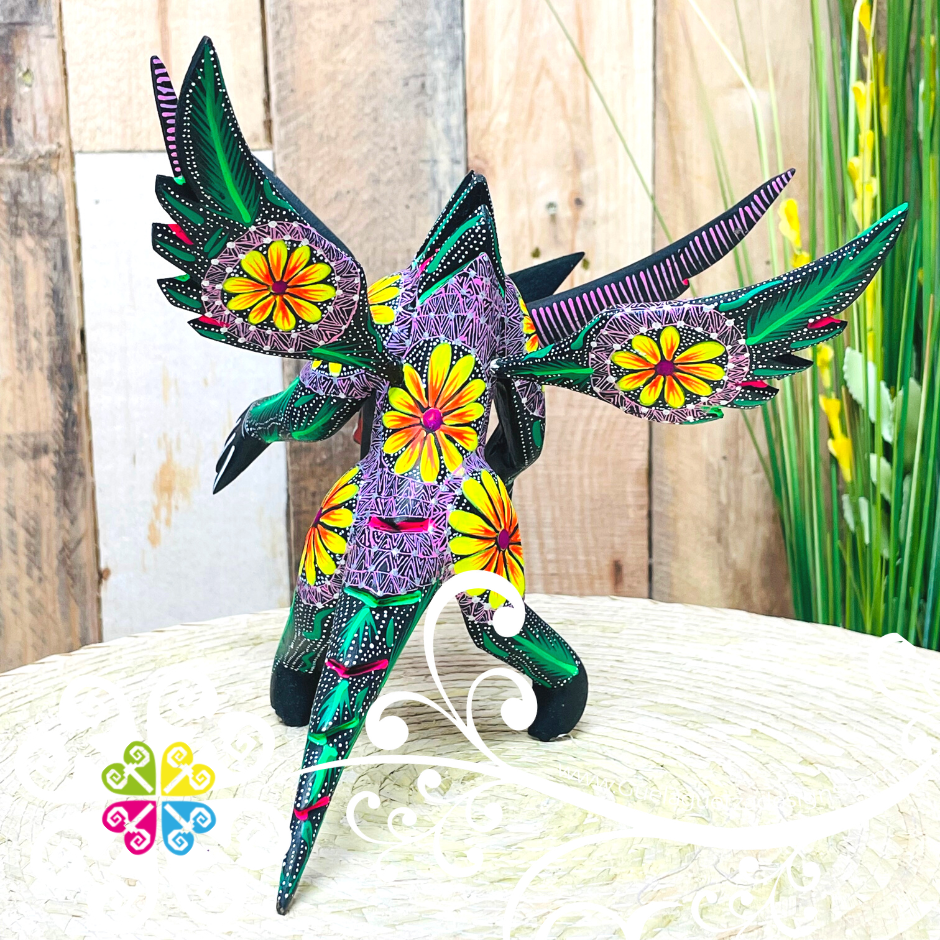 Medium Dragon Alebrije- Handcarve Wood Decoration Figure – Guelaguetza ...